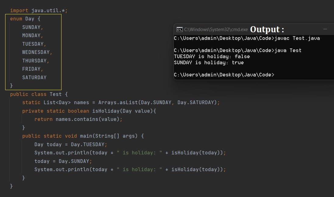 Enums in java - UgtWorld